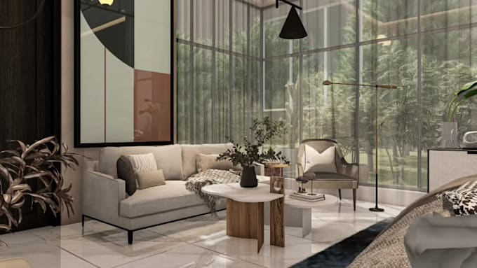 Do photorealistic 3d interior rendering by Manahilkashif07 | Fiverr