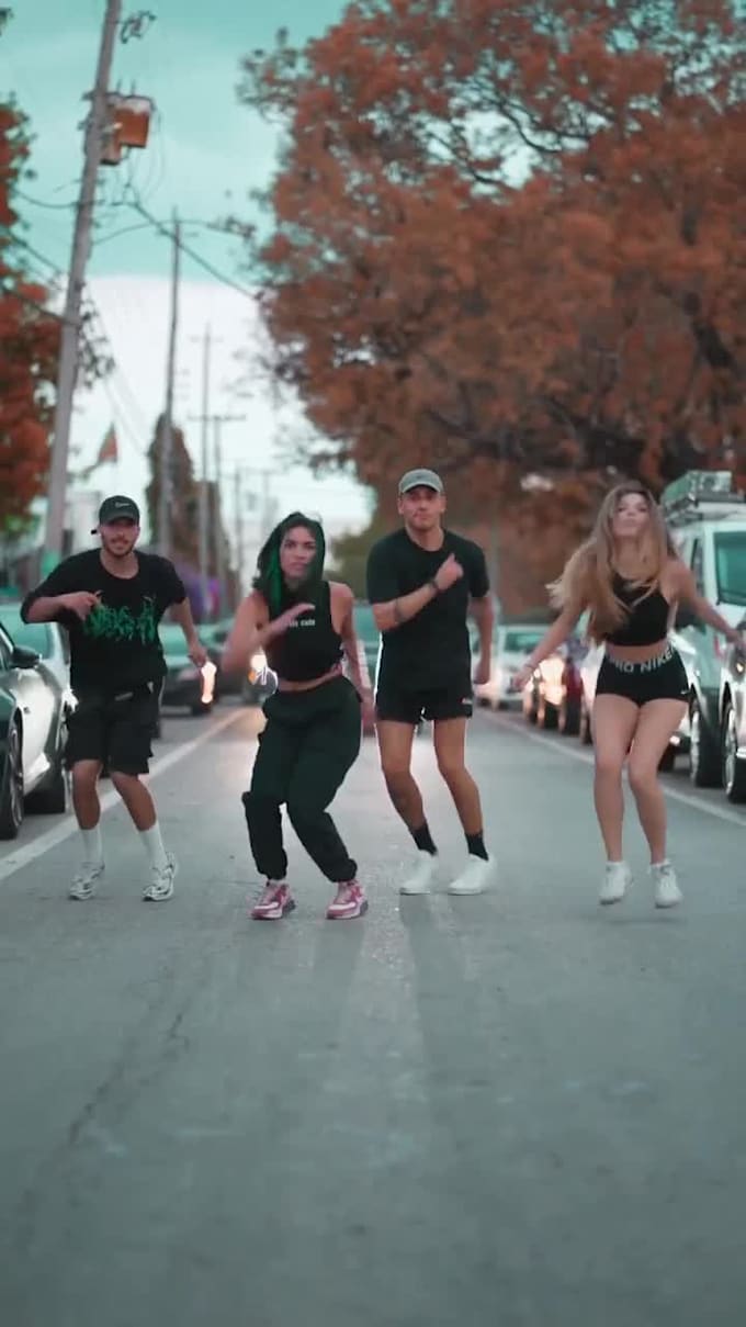 Create Tik Tok Dance Shuffle Group Dance Video To Your Song By