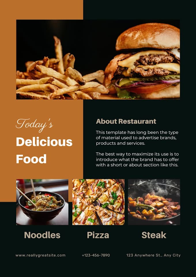 Design high quality food menu, promo food flyer design by Blueartist5 ...
