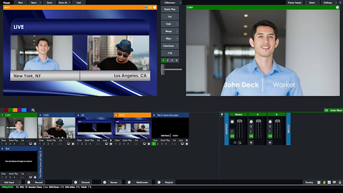Do a project to your live streaming using vmix or obs by Dansarvas | Fiverr