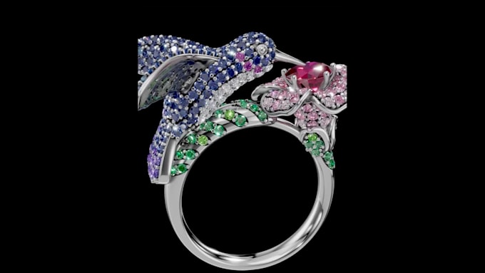 Create realistic jewelry 3d animation video render 1080p for social ...