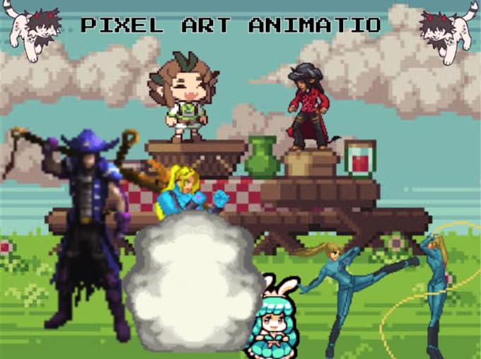 Create pixel character sprite sheet animations, rpg maker pixel art games by Caleb_fidelis | Fiverr