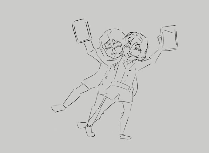 2d frame by frame animation, 2d line art animation, hand drawn ...