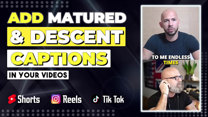 Edit shorts, reels and tik toks with engaging captions by Manup19 | Fiverr