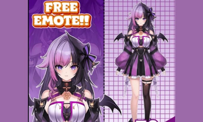 Design 2d pngtuber character model live2d vtuber for stream by Halimah ...