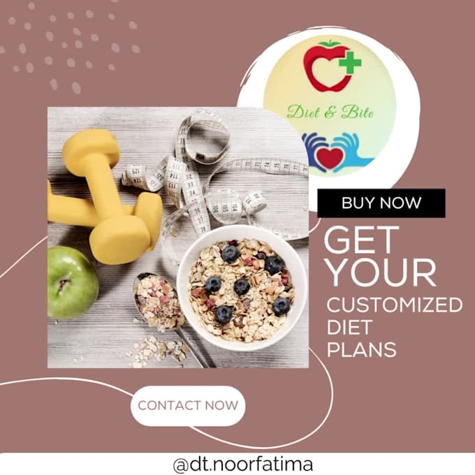 Make a customized diet plan according to your needs by Nooram01 | Fiverr