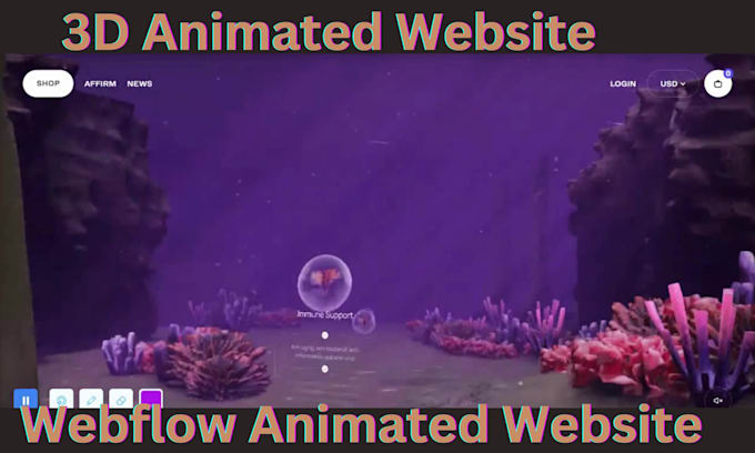 3d animated website 3d spline animation figma to webflow lottie animation by Faith_vicr | Fiverr