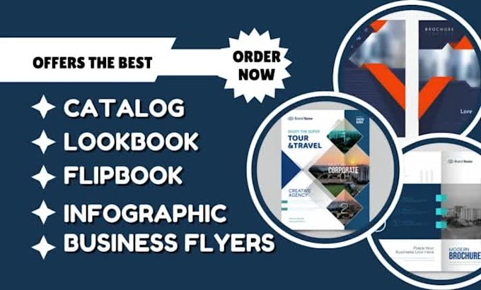 Do catalogue, lookbook , flipbook, infographics, business flyers ...