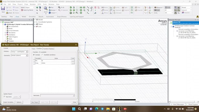 Design and simulate your custom antenna in hfss by Mr_anomalous_1 | Fiverr