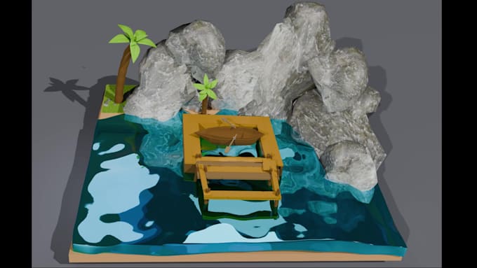 Create stylized low poly 3d models or scenes in blender by Baskars17 ...