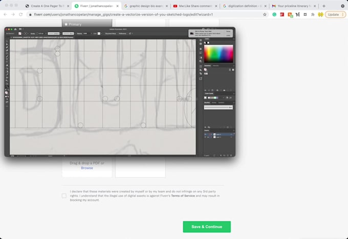 Create a vectorized version of your sketched logo by Jonathancopelan ...