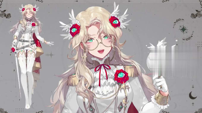 Draw custom live 2d vtuber model, live 2d rigging, live2d, live ...