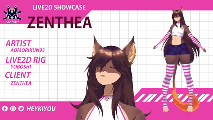 Draw live2d model ready to rig for streamer by Amagahara_std | Fiverr