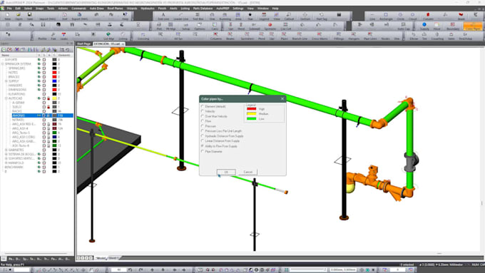 Fire protection system 3d 2d autocad autosprink cad by Juangbroka | Fiverr