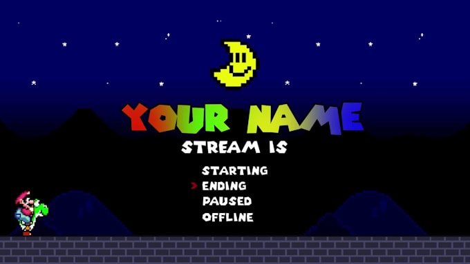 Design animated super mario stream pack by Malicinos | Fiverr