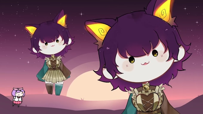 Create a semi chibi vtuber model for you by E3maly | Fiverr