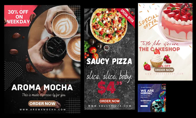 Eye catching food flyer and poster design by Flendra | Fiverr