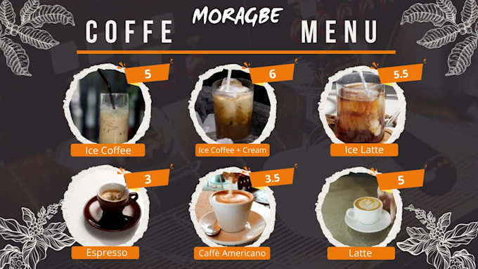 4k tv animated and static menus for restaurants or cafes by Chik0_o ...