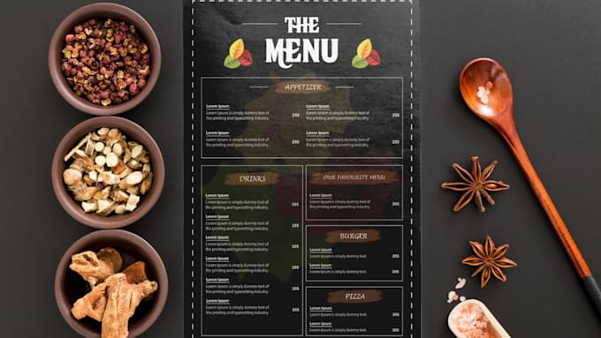 Design modern restaurant menus, food flyers design by Touhidularefin | Fiverr