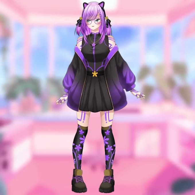 Live2d vtuber model for streamers,live2d cubism,vroid,vkatsu,rig ...