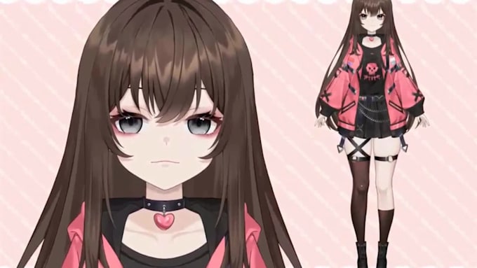 Draw and rig, 2d vtuber model, live2d rigging, vtuber model, by ...