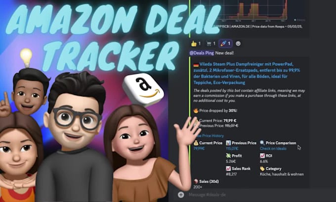 Build you an amazon deals tracking bot by Vanxhh | Fiverr