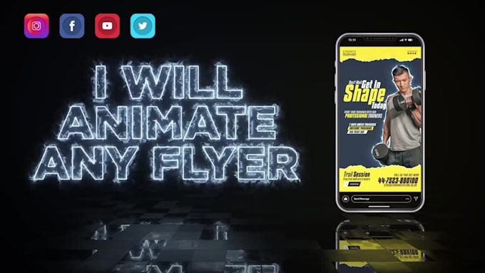 Make stunning animation motion flyer on social media by Msohail681 | Fiverr