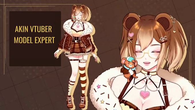 Design live2d vtuber model rigging live2d model 3d vtube for vtube studio stream by Akint288 ...