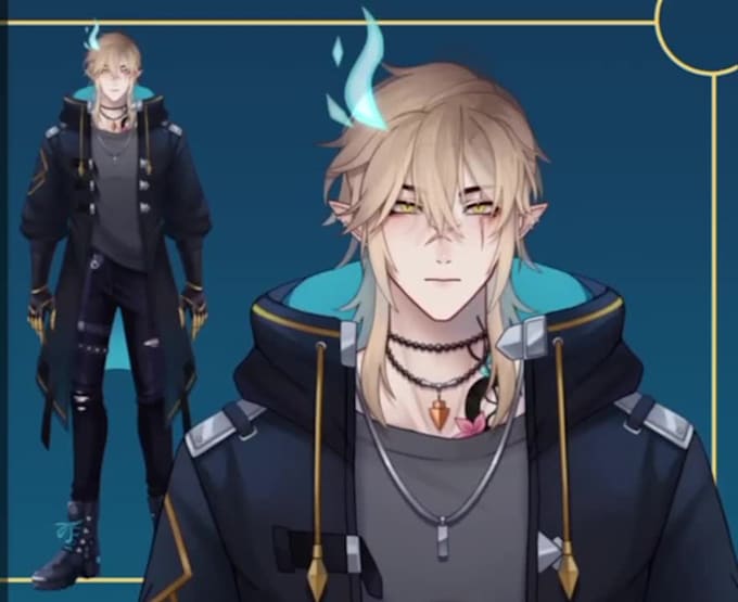 Draw and rig custom live2d vtuber model, 2d vtuber model, live2d vtuber ...