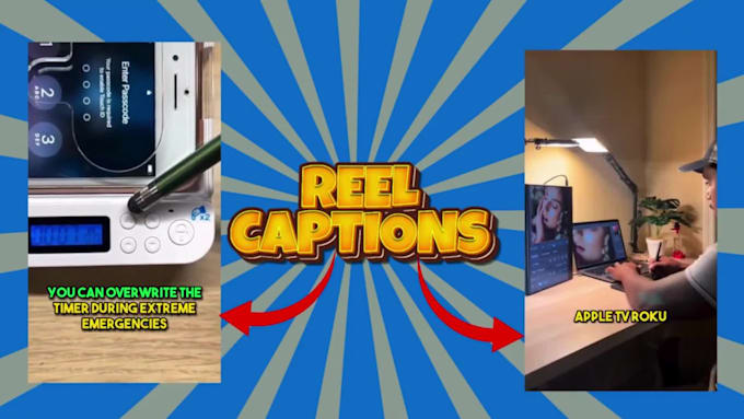 Edit reel with captions for instagram and youtube by Vai1998 | Fiverr