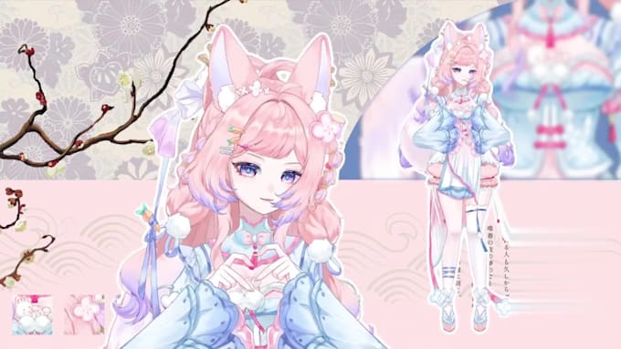 Draw live 2d vtuber model, live 2d rigging, live 2d, vtuber commission ...