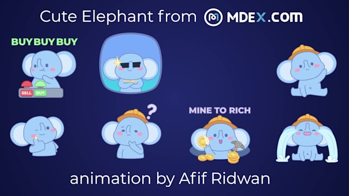 Create cool telegram animated sticker for crypto or company by ...