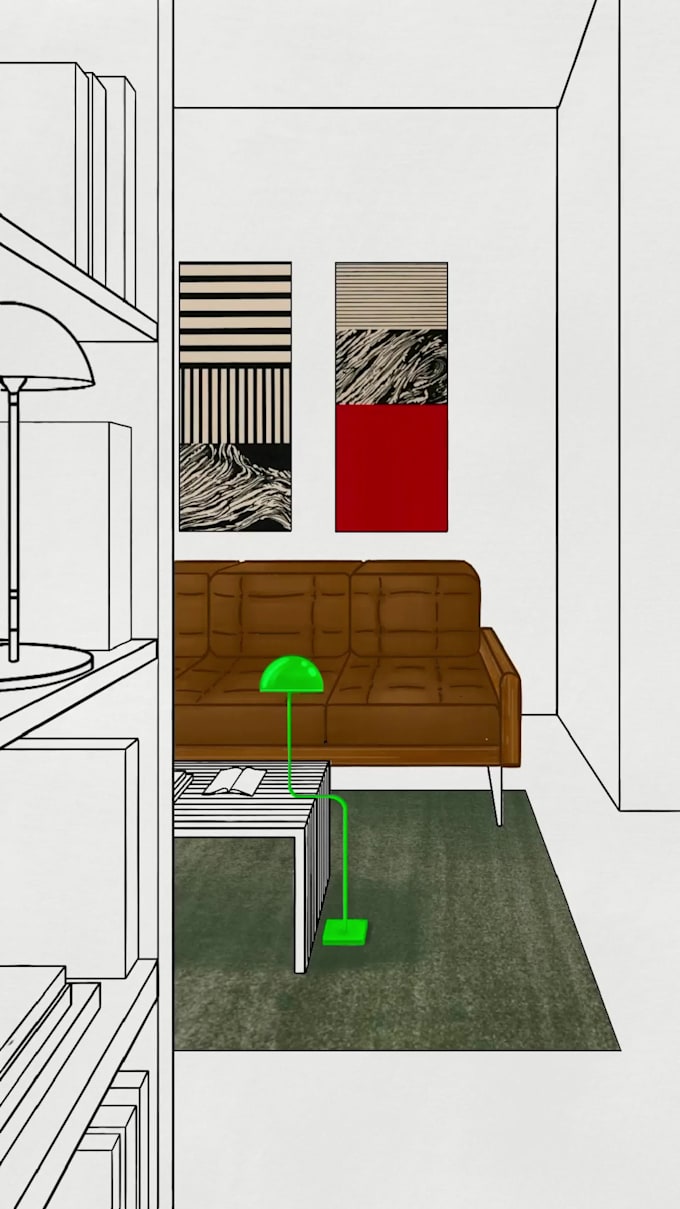 Draw a complex draw of architecture and interior design by ...