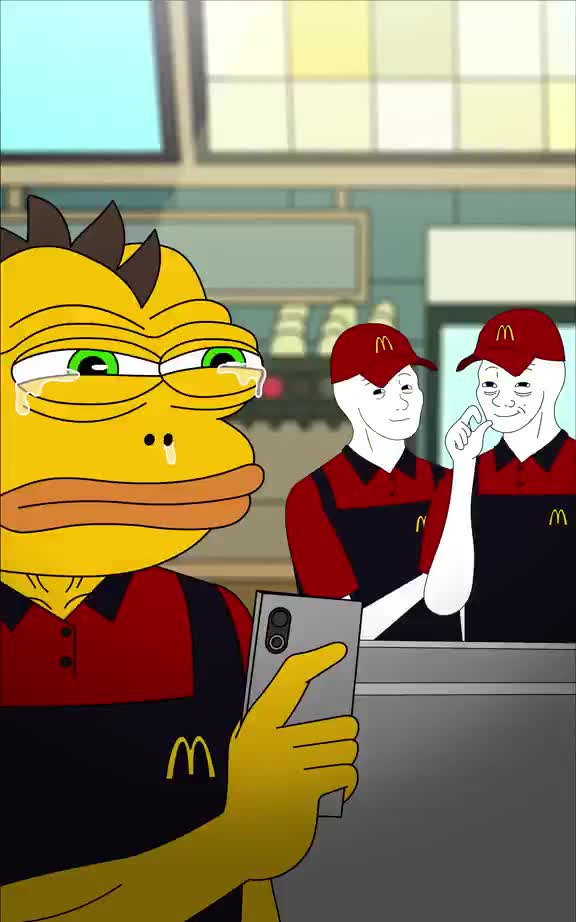 Create 2d meme coin animation video funny meme pepe character by ...