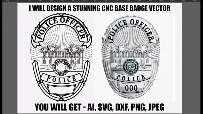 Design a stunning cnc base badge vector by Exclusive_suman | Fiverr