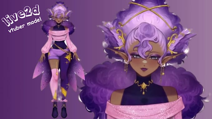 Design and rig live 2d vtuber model 2dvtuber model vtuber commission 2d ...