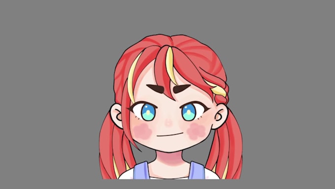 Create cute custom pngtuber for your streams in chibi by Melria | Fiverr