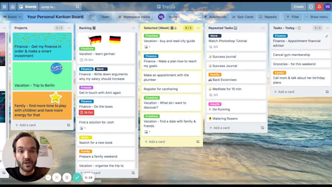 Improve your personal growth by setting up a trello board for private ...