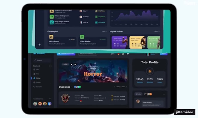 Do sass dashboard ui ux, admin panel, landing page ui design by ...