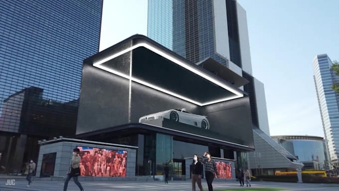 Do 3d anamorphic billboard animation, vfx, cgi by Greatness_anime | Fiverr