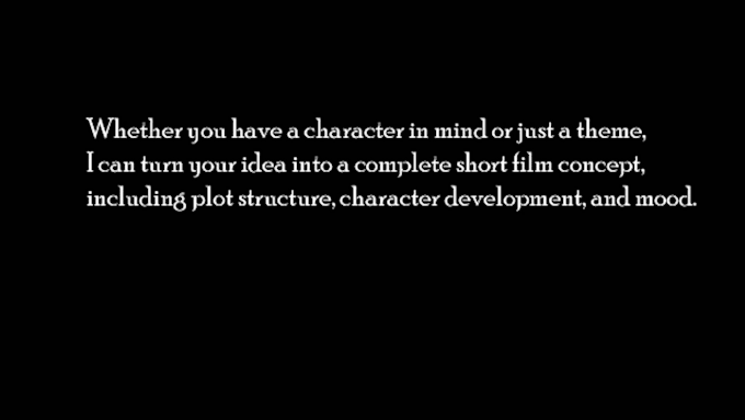 Create an original animated short film concept or script by ...