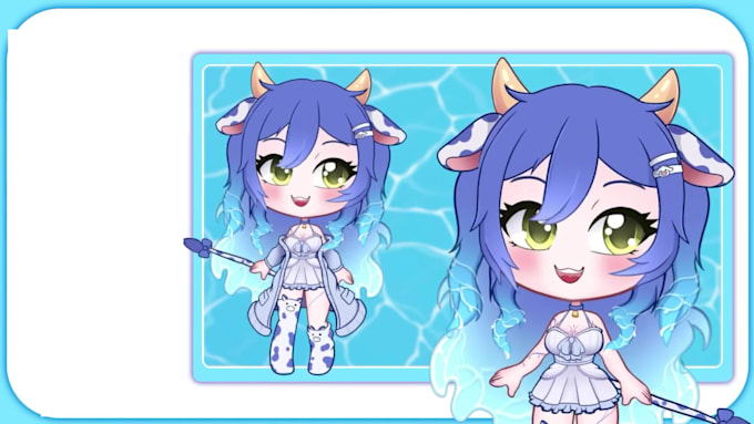 Design and rig live2d chibi vtuber model for streaming, live2d chibi ...