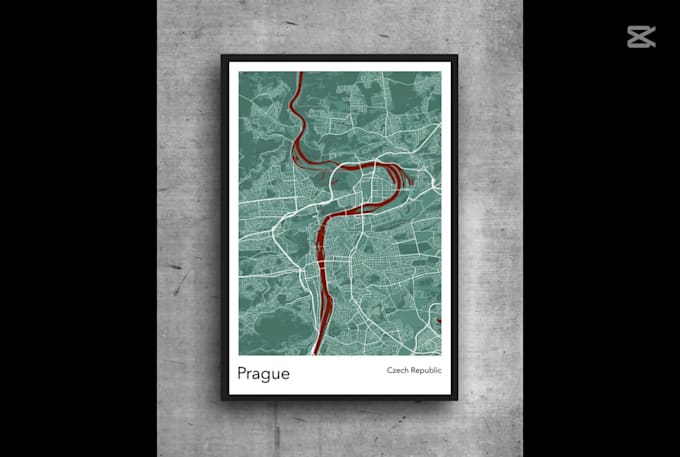 Design a custom minimalist map, wall poster, any city by ...