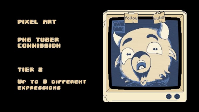 Create a pngtuber or giftuber in my style of pixel art by Sagbast | Fiverr