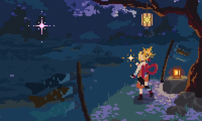 Create pixel art lofi animation 8bit sprite sheets gifs and backgrounds ...