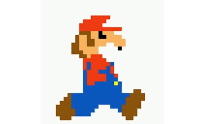 Create mario run pixel art animation character and intro by Peterkit0 ...