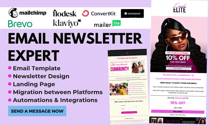 Brevo convertkit email template mailerlite newsletter kit landing page ...