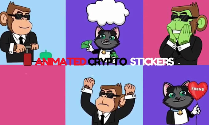 Do crypto animated telegram sticker, gifs, emojis, telegram meme coin ...