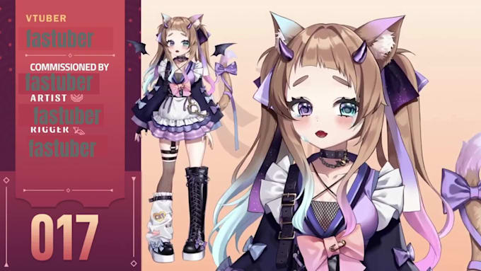 Design live2d vtuber model character with anime style ready to rig by ...