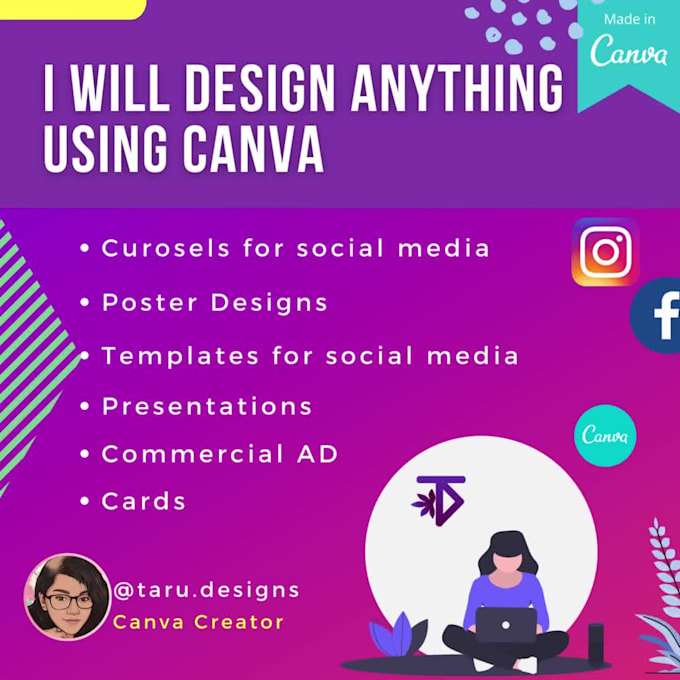 Design stunning designs using canva by Taruniyaa | Fiverr